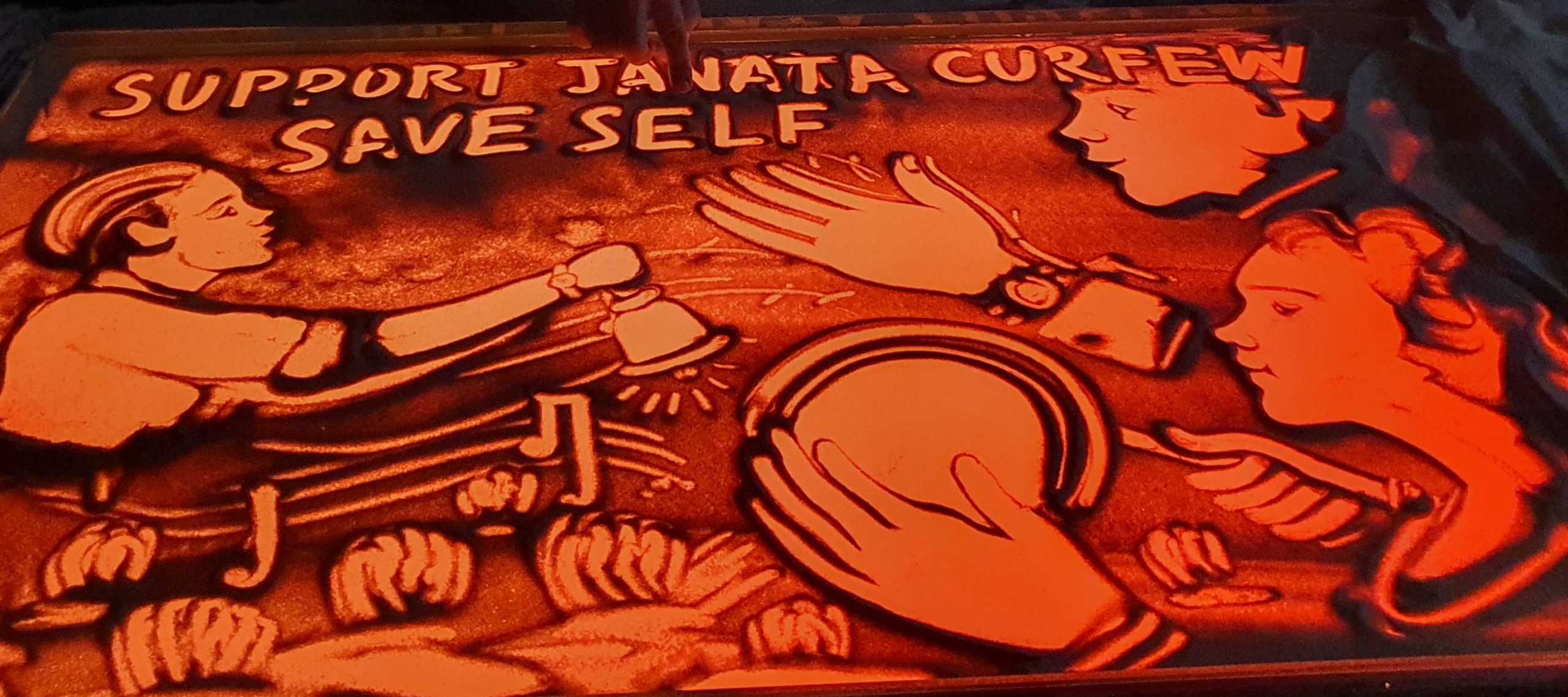 Sand artist Manas's animation video for Janata Curfew - India Whispers